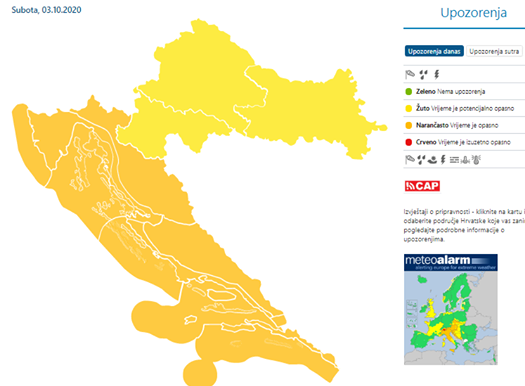 Danas velika promjena vremena, izdana upozorenja za cijelu Hrvatsku ... Danas velika promjena vremena, izdana upozorenja za cijelu Hrvatsku ...