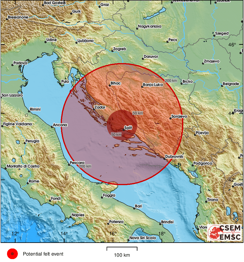 Jutros umjeren potres kod otoka Čiova – Radio Banovina