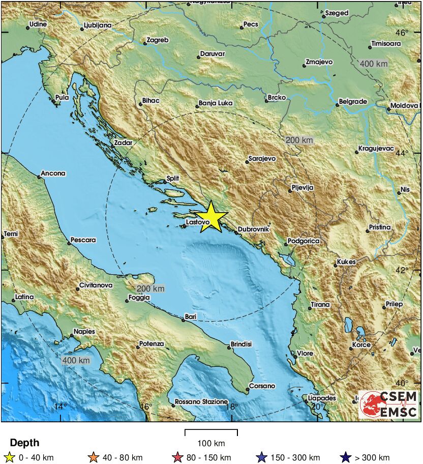 Potres magnitude 3,8 na Pelješcu, prethodila mu dva slabija – Radio Banovina