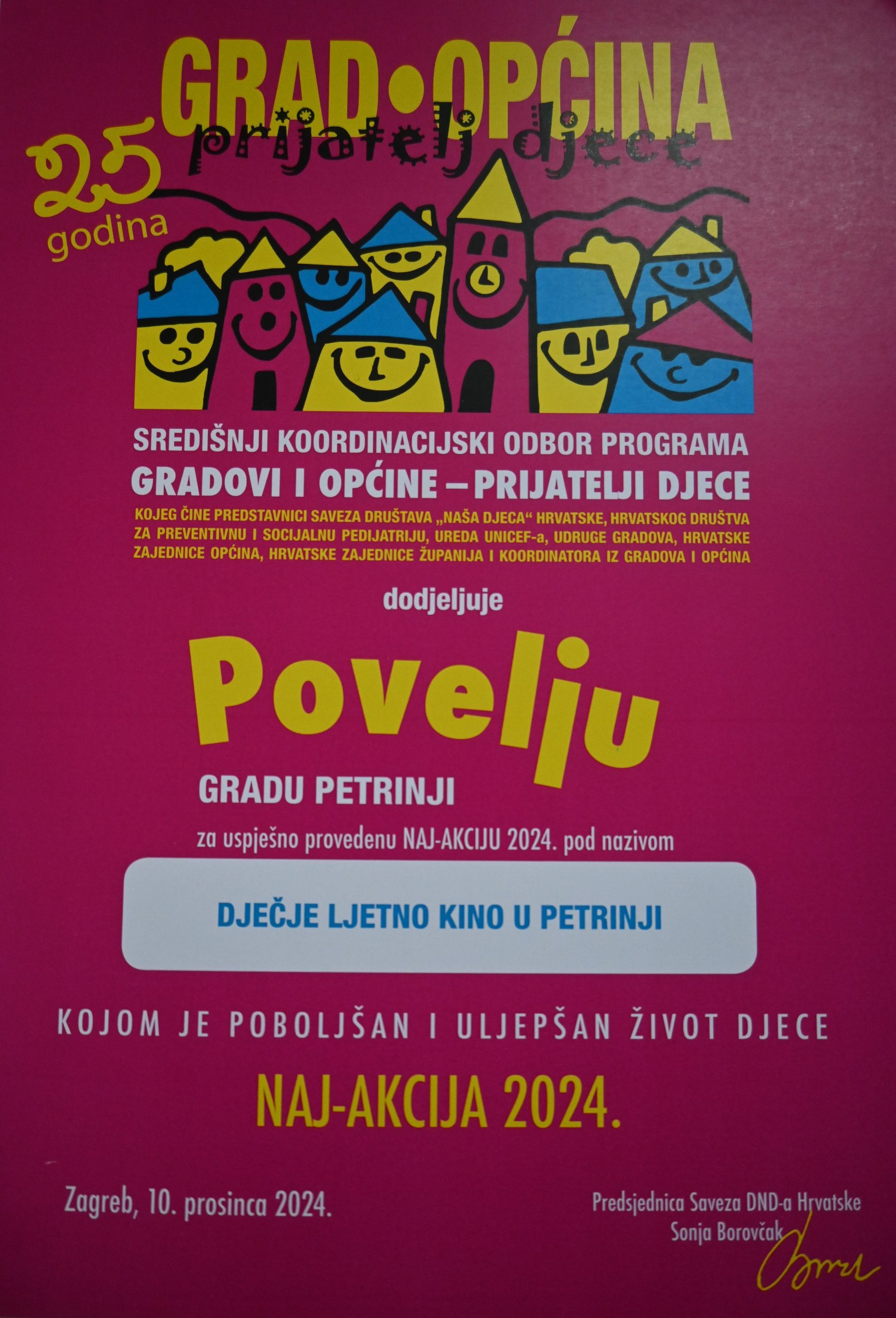Naj-akcija 2024: Grad Petrinja nagrađen za “Dječje ljetno kino” – Radio ...